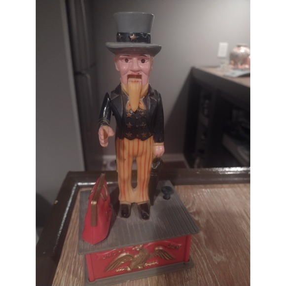 Toys | Vintage Uncle Sam Mechanical Plastic Piggy Bank | Poshmark